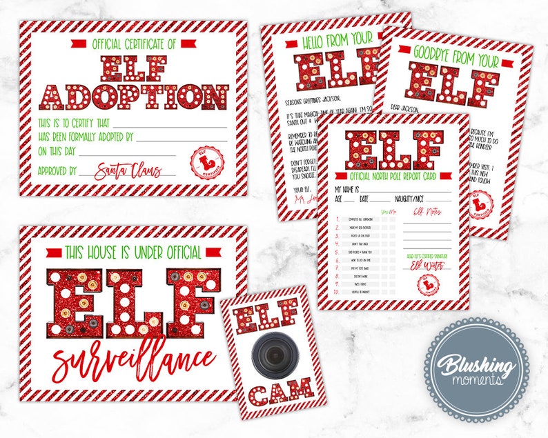 EDITABLE ELF Activity Set Printable Elf Kits Elf Letter Elf - Etsy