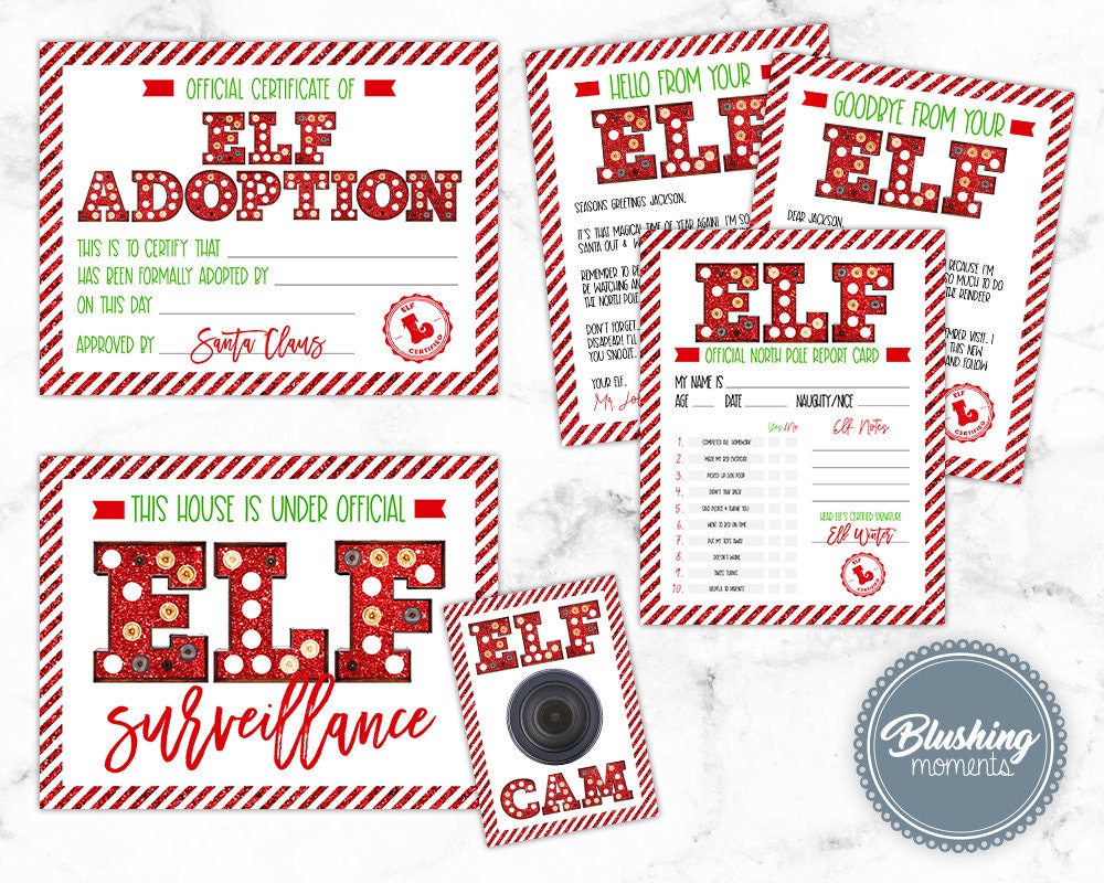 Christmas Elf Elf Surveillance Sign Instant download Elf letter Elf on ...