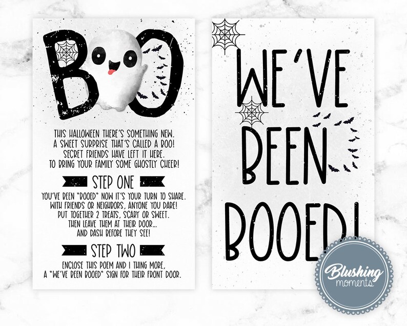 EDITABLE We've Been Booed Sign You've Been Booed - Etsy