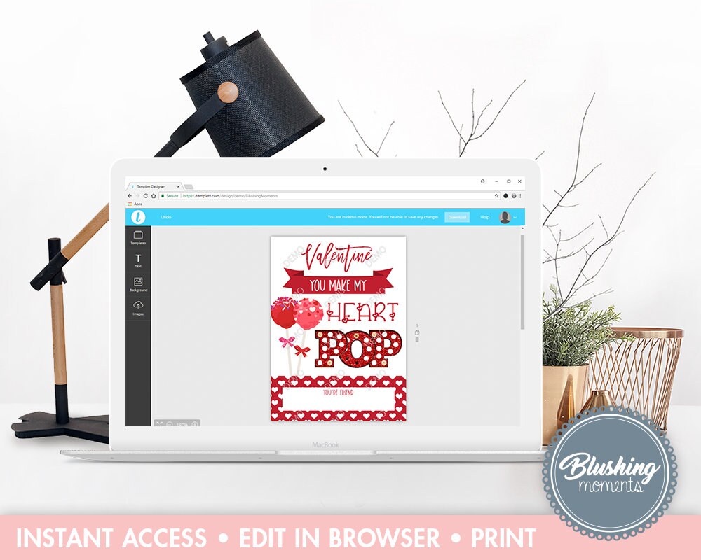 Editable Valentine's Day Tag Printable Valentine You | Etsy