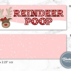 EDITABLE Reindeer Poop Treat Bag Topper, Christmas Bag Toppers ...