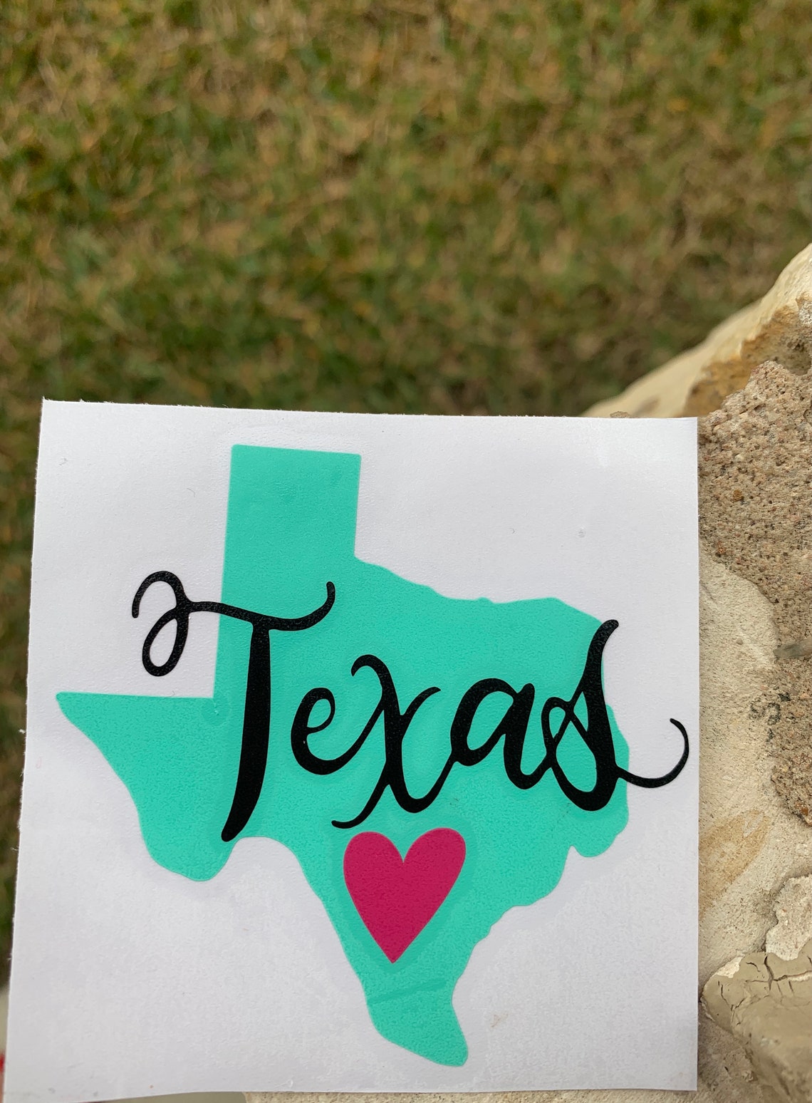 Texas Decal Heart Texas Home Decal | Etsy