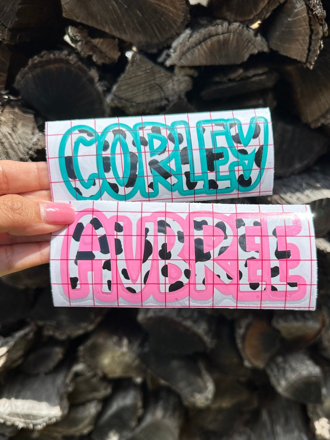 Cow Print Name Decal,vinyl Name Decal Sticker,tumbler Decal,yeti Decal ...