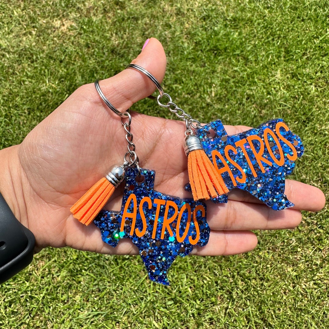 Houston Astros Texas Keychain With Tassel, Texas Keychain - Etsy