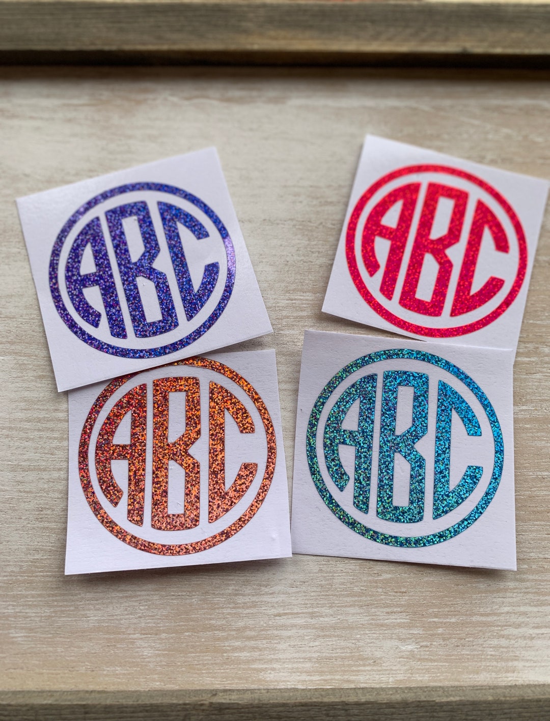 Custom Monogram Decal for Tumbler Monogram Cup Decal Sticker - Etsy