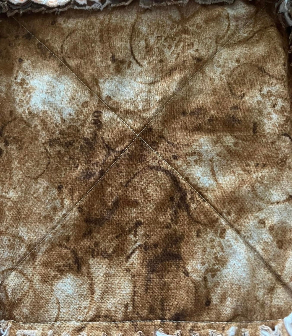 Handmade Hand-cut Rag Cloth Country/shabby Chic Quilt Brown Color ...