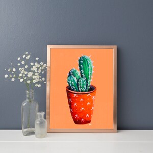 Cactus Art Print Cactus Wall Art Cactus Painting Potted - Etsy UK