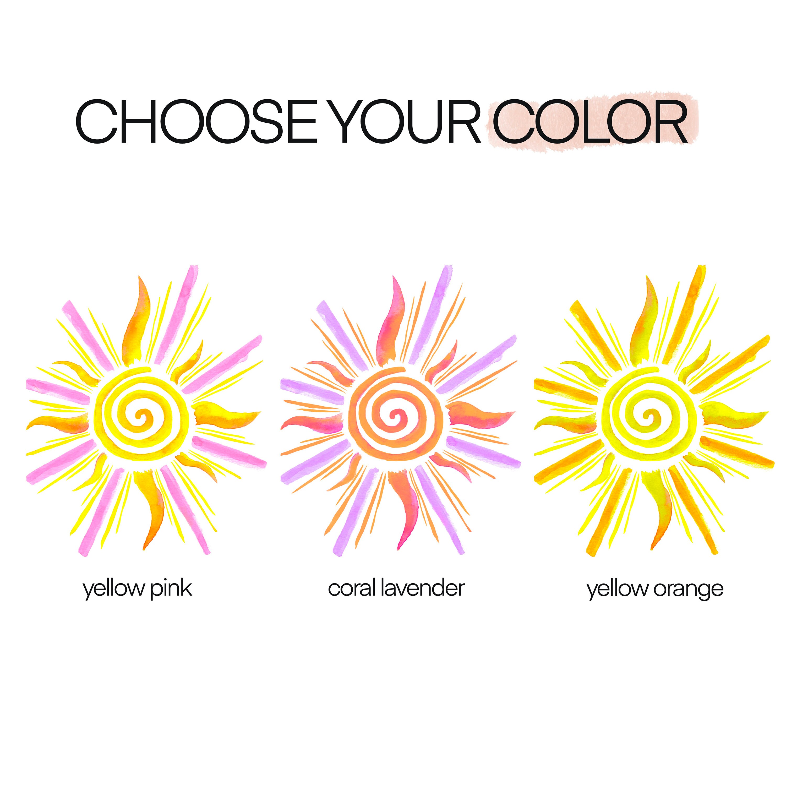 Sun Rays Art Print, Watercolor Sun, Abstract Sun Wall Art, Summer Sun ...