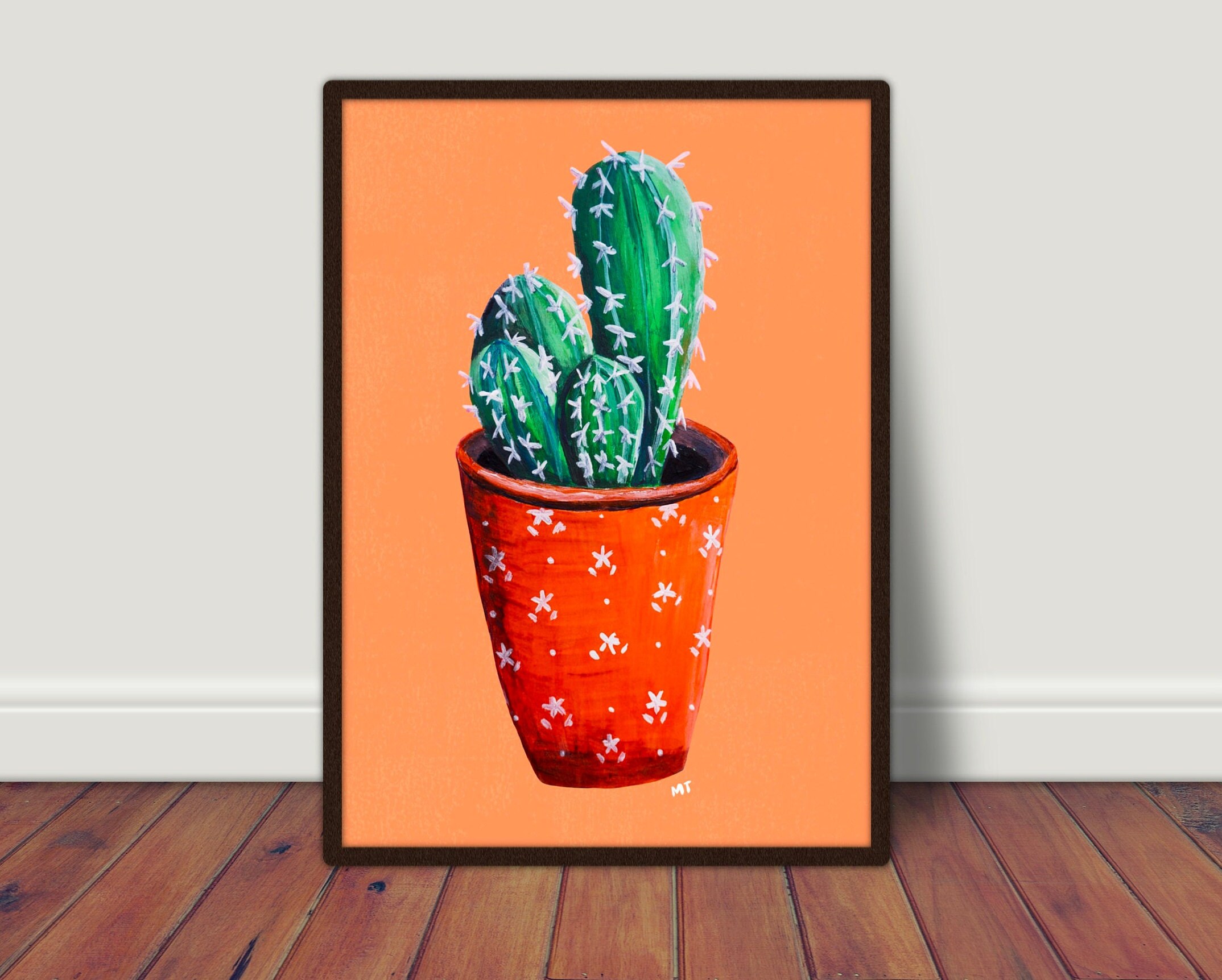 Cactus Art Print Cactus Wall Art Cactus Painting Potted - Etsy UK