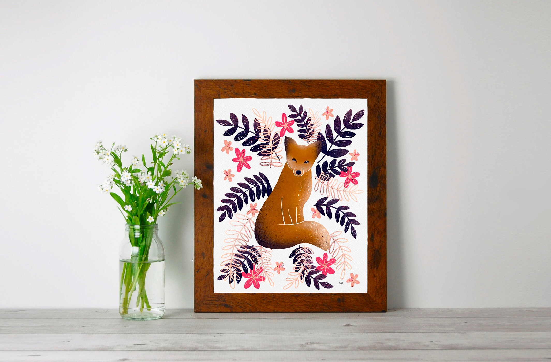 Fox Art Print Woodland Creatures Wall Art Fox Painting - Etsy Ireland