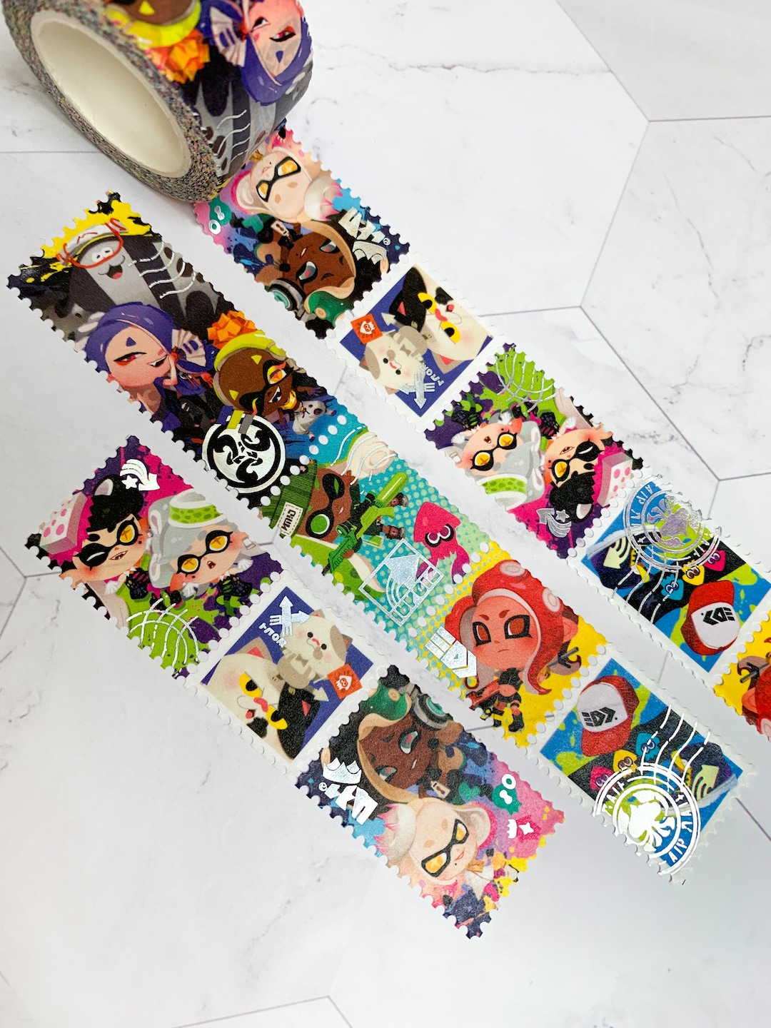 Splatoon Faux Stamp Washi Tape - Etsy