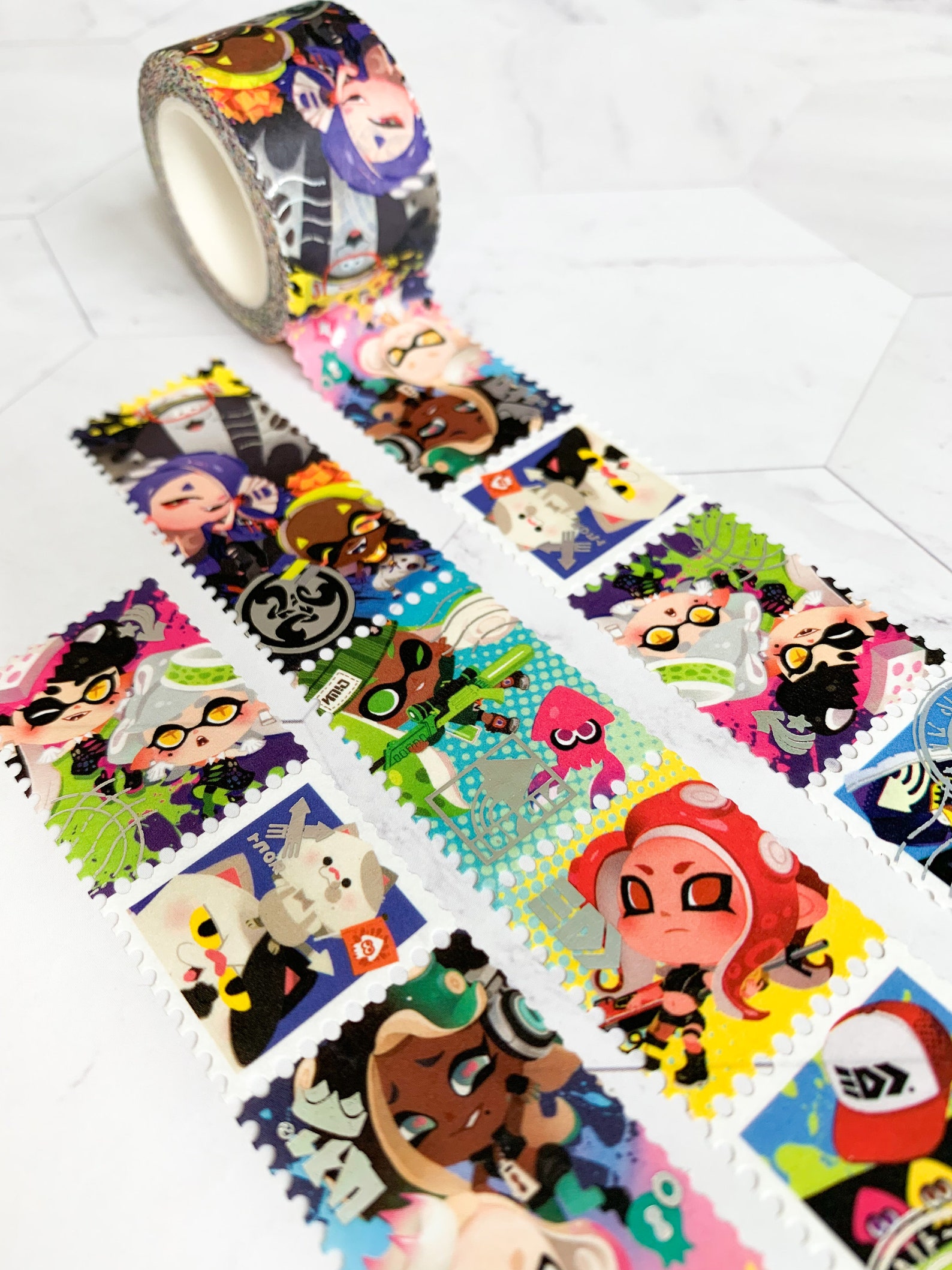 Splatoon Faux Stamp Washi Tape - Etsy