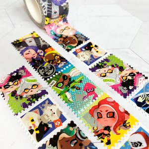 Splatoon Faux Stamp Washi Tape - Etsy