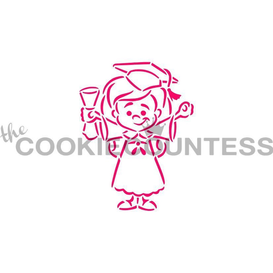 GRADUATE GIRL STENCIL - Etsy