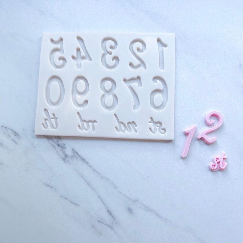 FANCY NUMBERS MOLD - Etsy