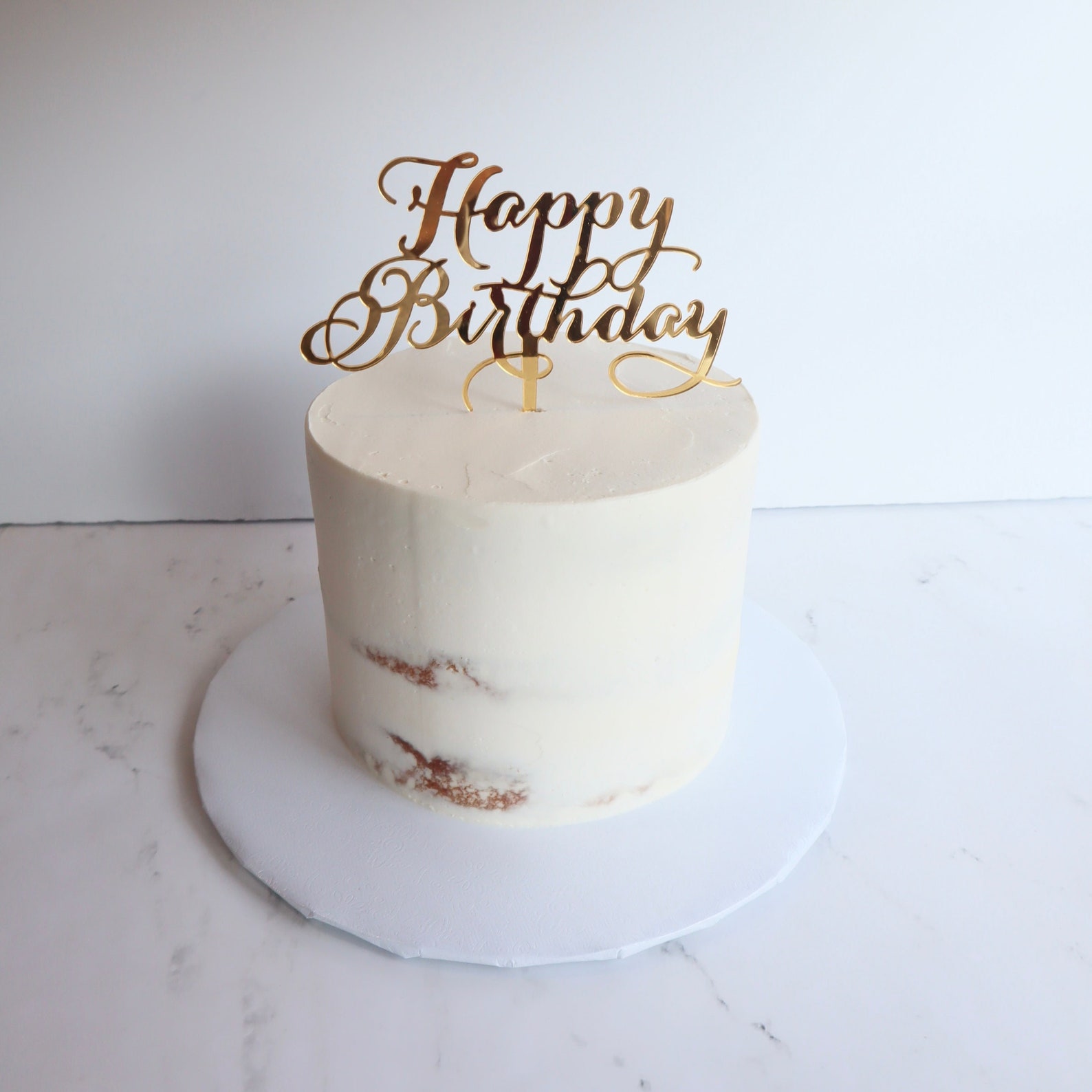 HAPPY BIRTHDAY CURSIVE Cake Topper | Etsy