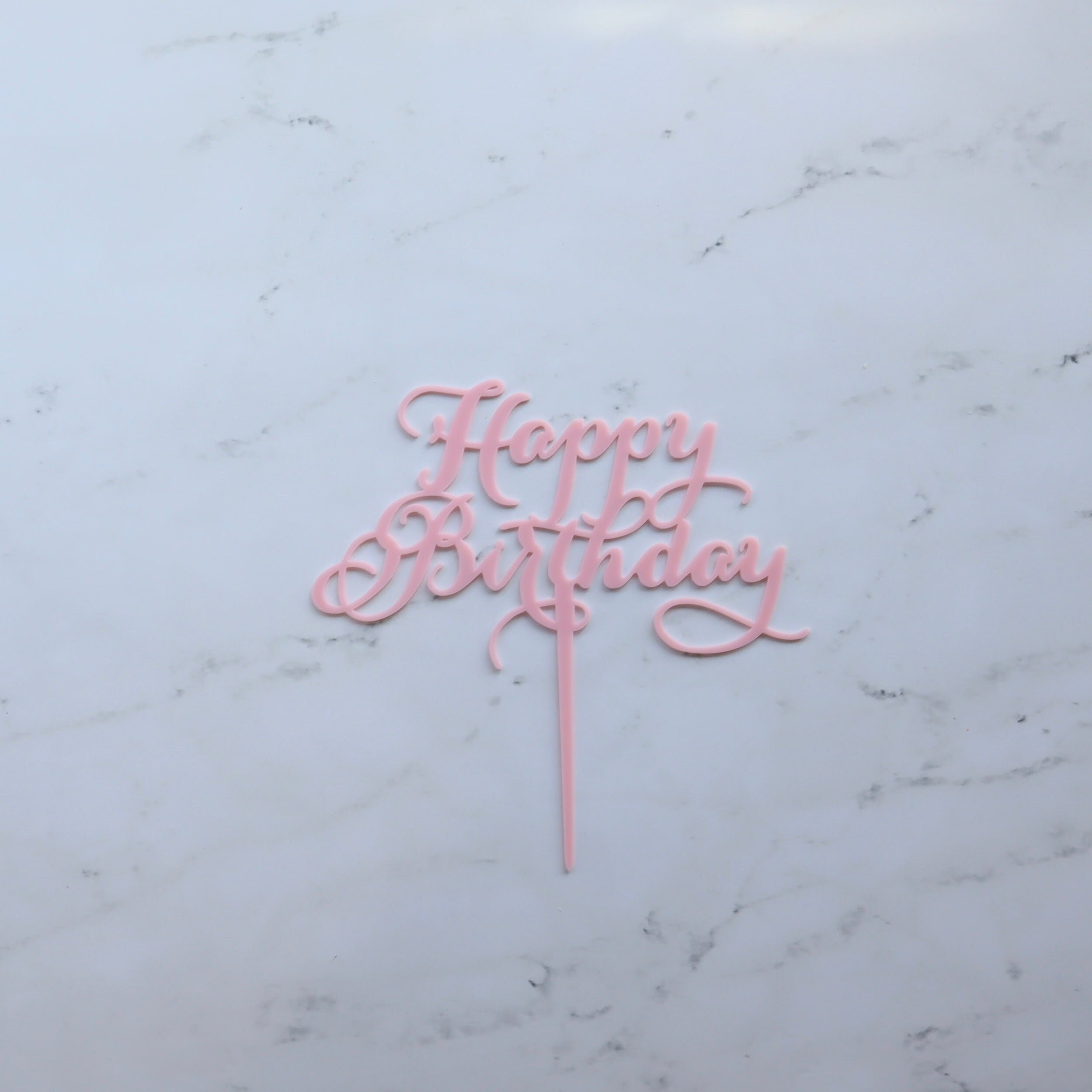 HAPPY BIRTHDAY CURSIVE Cake Topper | Etsy