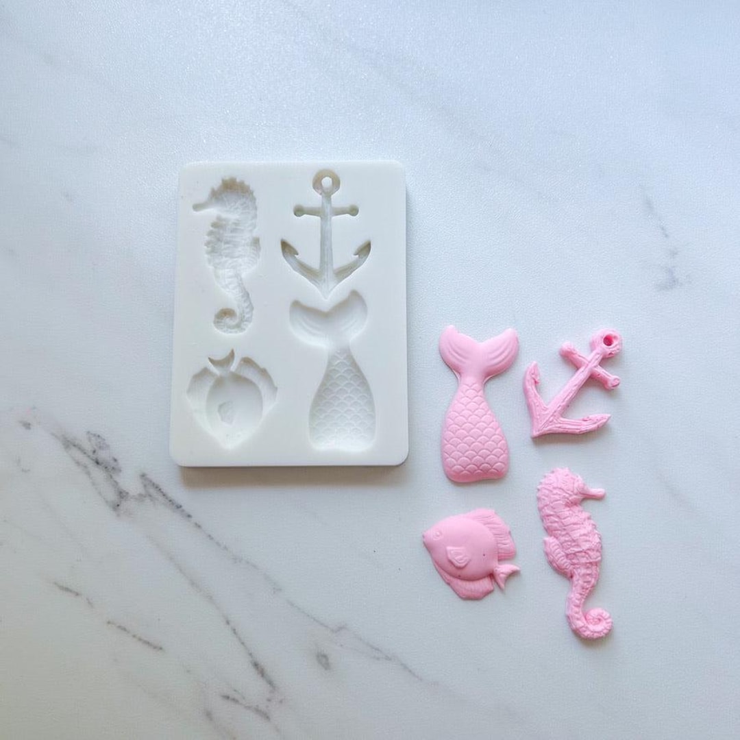 SEAHORSE FISH ANCHOR and Mermaid Tail Mold - Etsy