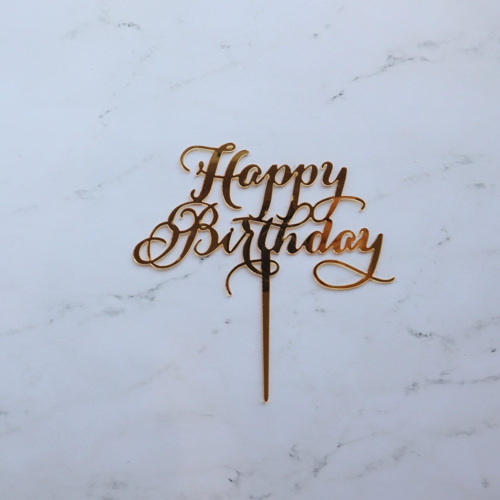 HAPPY BIRTHDAY CURSIVE Cake Topper | Etsy