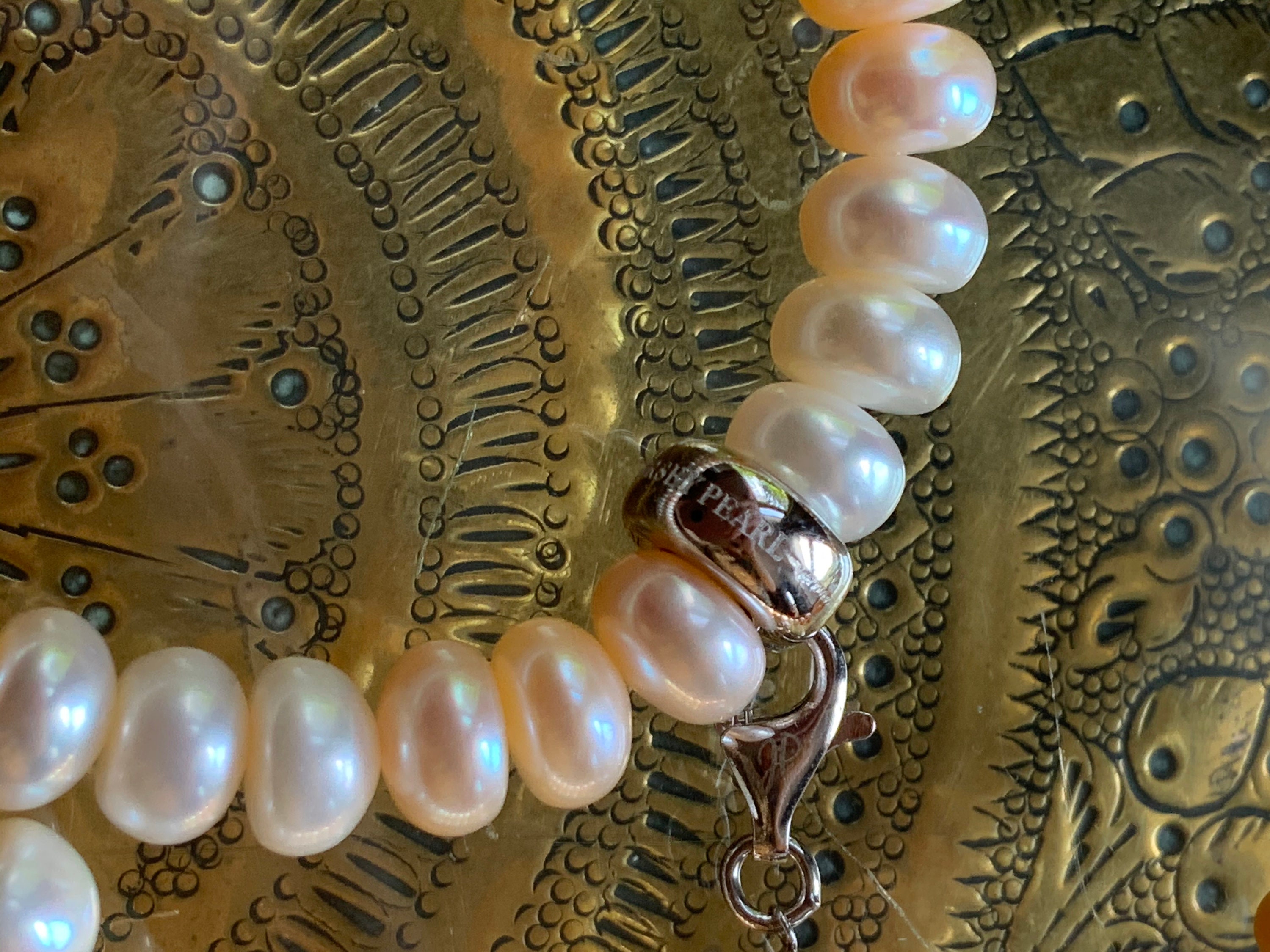 Jersey pearls with silver clasps | Etsy