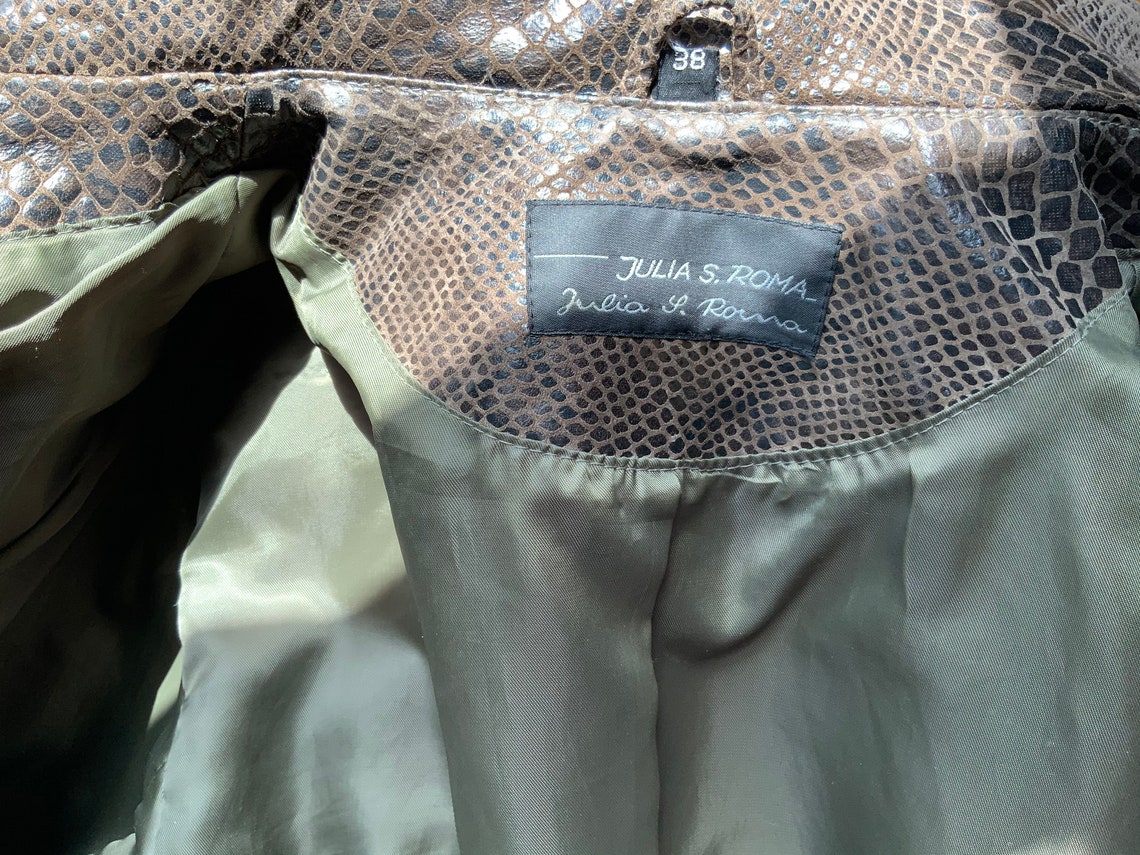 Green Leather Jacket by Julia S. Roma - Etsy UK