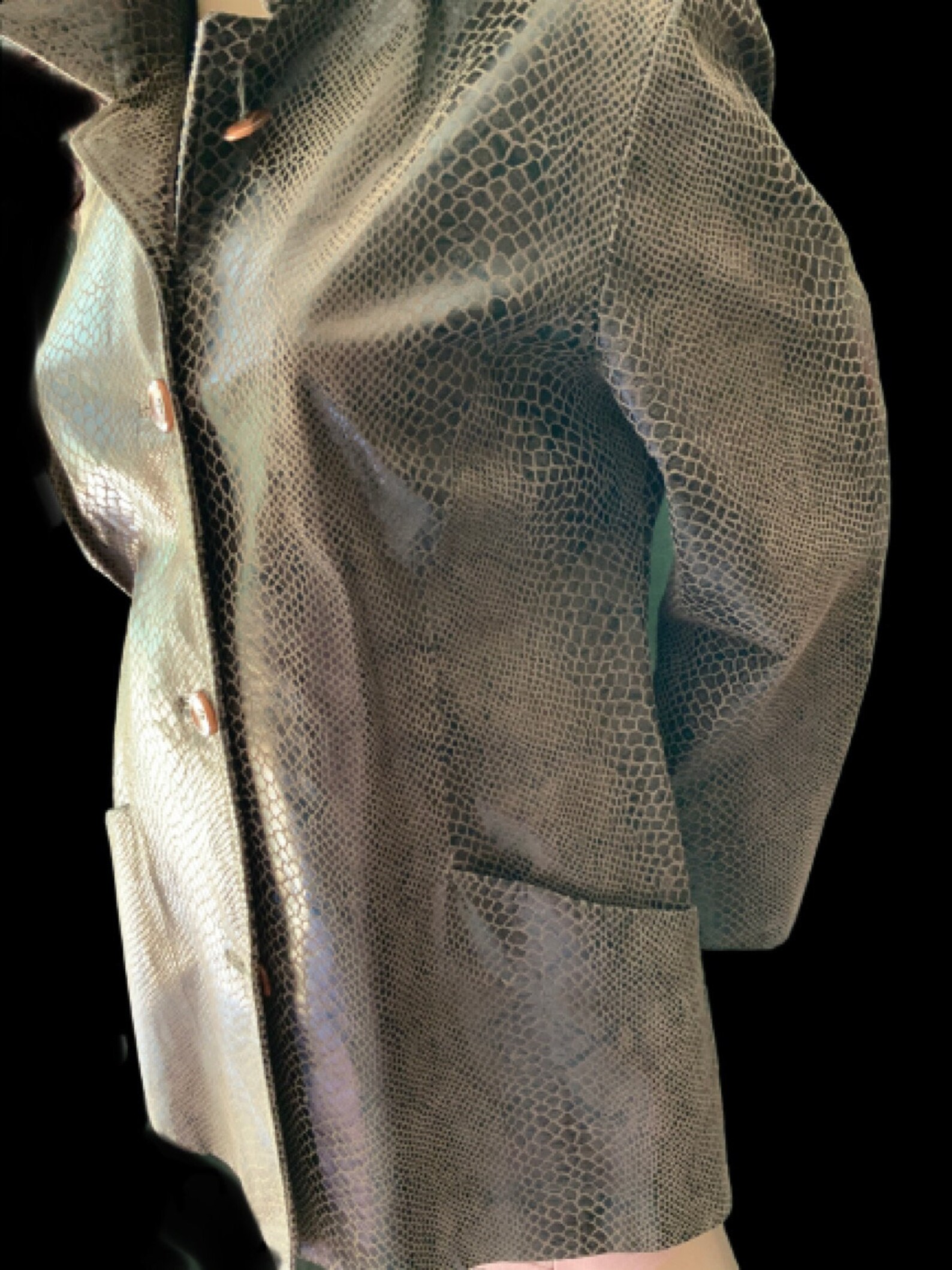 Green Leather Jacket by Julia S. Roma - Etsy UK