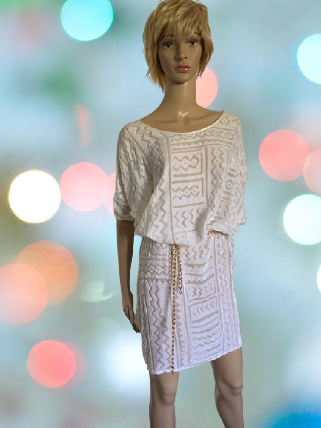 Devore Tunic Dress From the 90s - Etsy