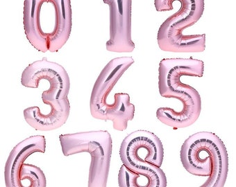 Pink numbers | Etsy