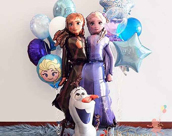 Elsa and Anna Frozen Balloon, Frozen Princess Party, Elsa Birthday ...