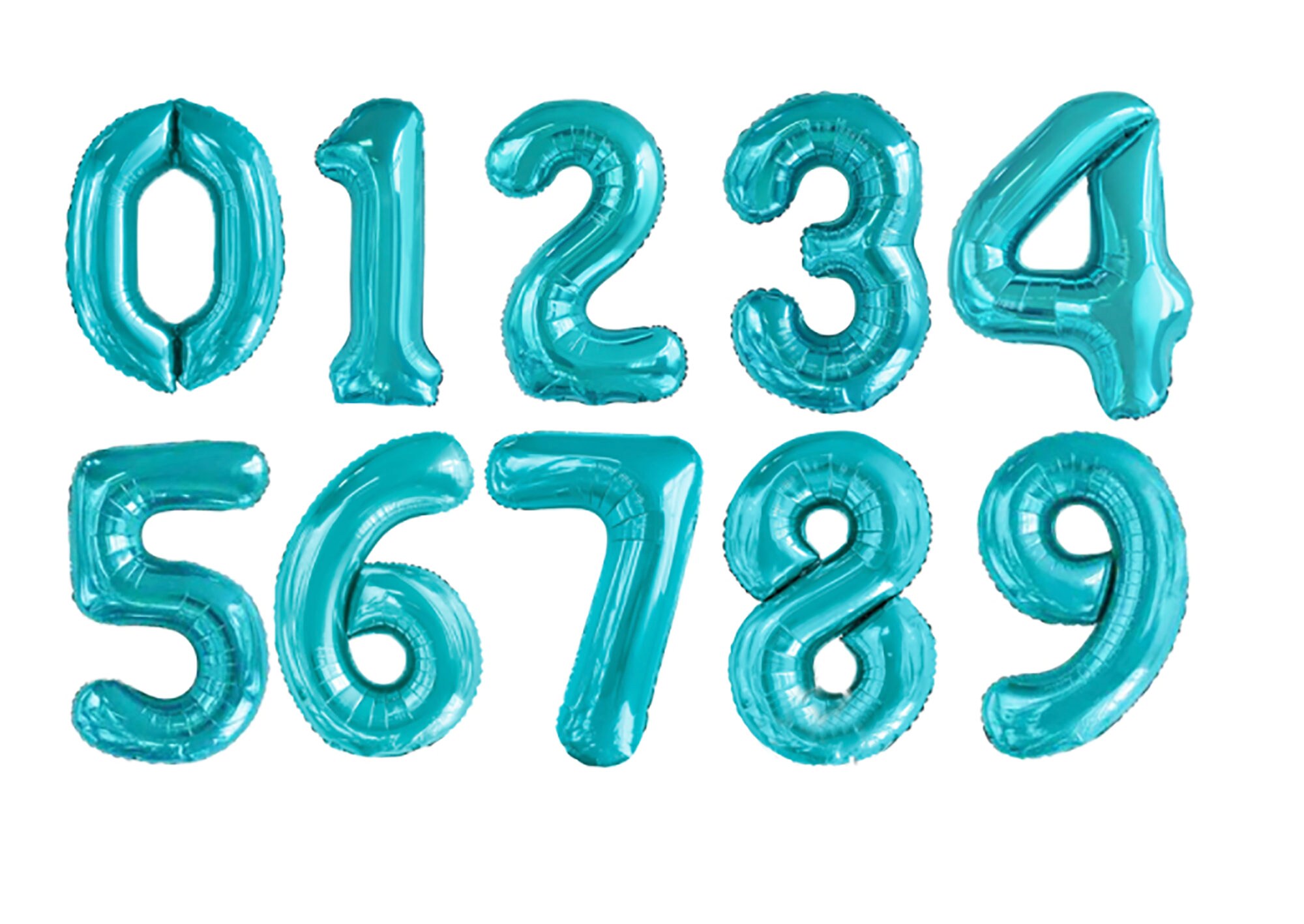 Giant Number Balloon Aqua Mylar Number Balloons 32 - Etsy