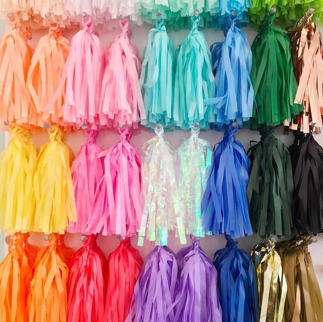 Tissue Paper Tassel, Colored Tassel, Party Tassel, Tassel Color, Tassel ...