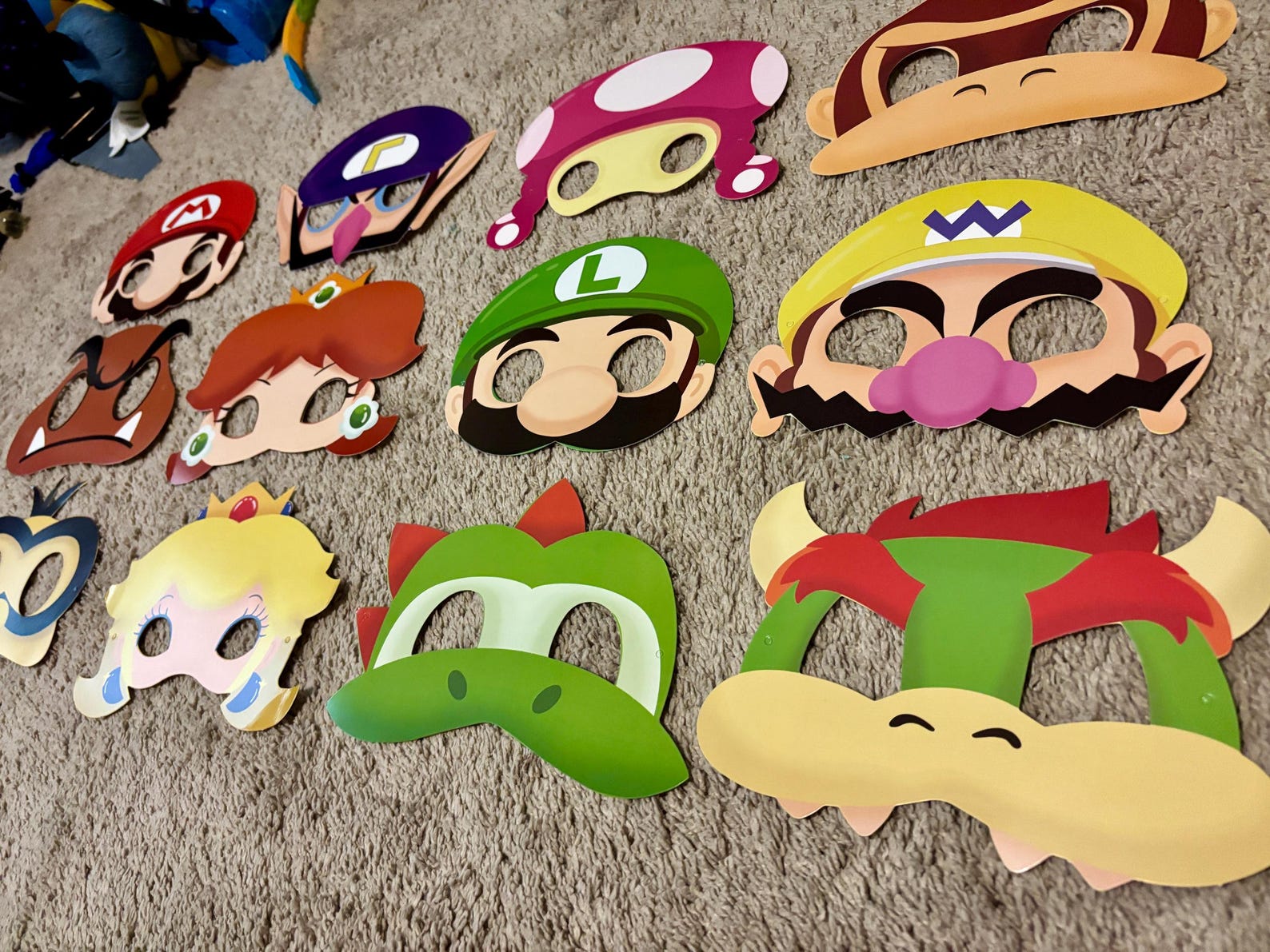 Super Mario Party Masks, Kids Birthday, 12-pack - Etsy