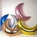Crescent Moon Balloon, Silver Moon Balloon, Moon and Star Balloon, Moon ...