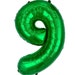 32inches Green Number Balloons Number Balloons, Giant Number Balloons ...
