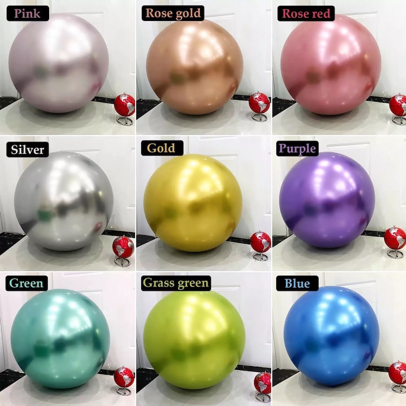 Metallic Chrome Balloons Jumbo Balloon Giant Balloon in - Etsy