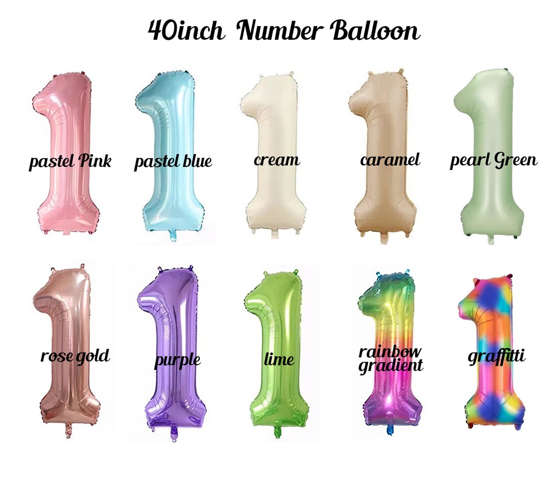 Giant Number Balloon, Foil Number Balloon, Number 1 Balloon, First ...