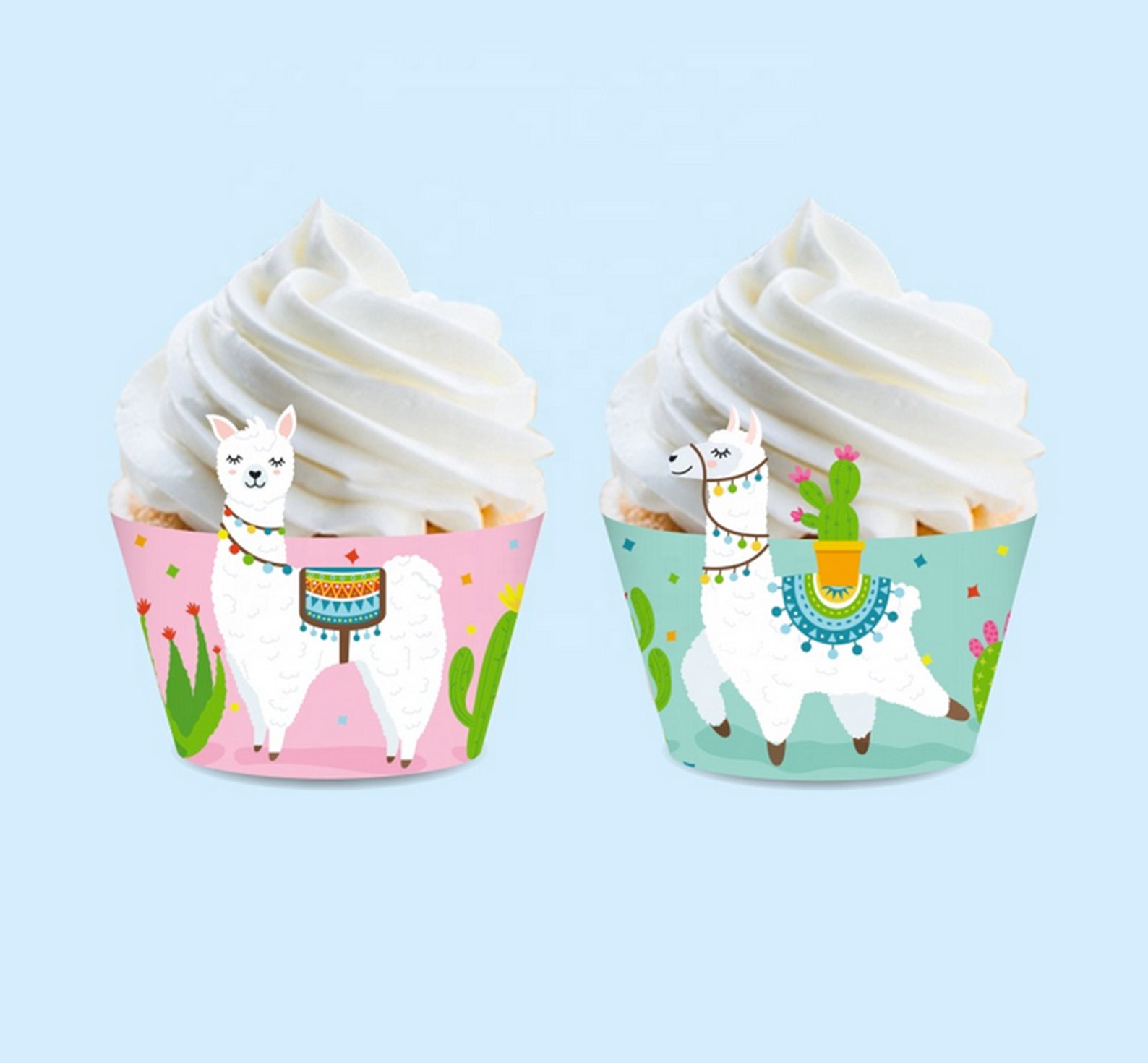 Llama Birthday Party Banner, Alpaca Balloons, Cupcake Toppers - Etsy