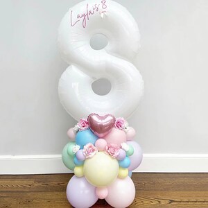 32 Inch Giant White Number Balloons, Number Balloons, White Birthday ...