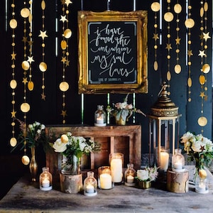 Gold Glitter Party Decoration Gold Streamergold Circle - Etsy