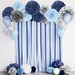 Navy and Silver Party Decoration, Navy Blue Party Decor, Navy Blue ...