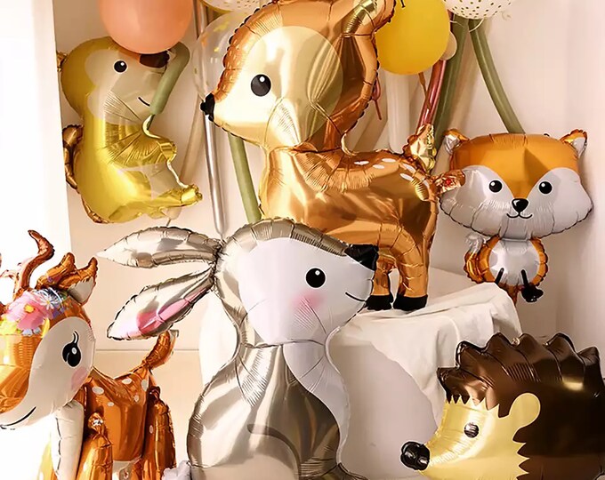 Woodland Animal Balloons Woodland Party Decorations Forest - Etsy