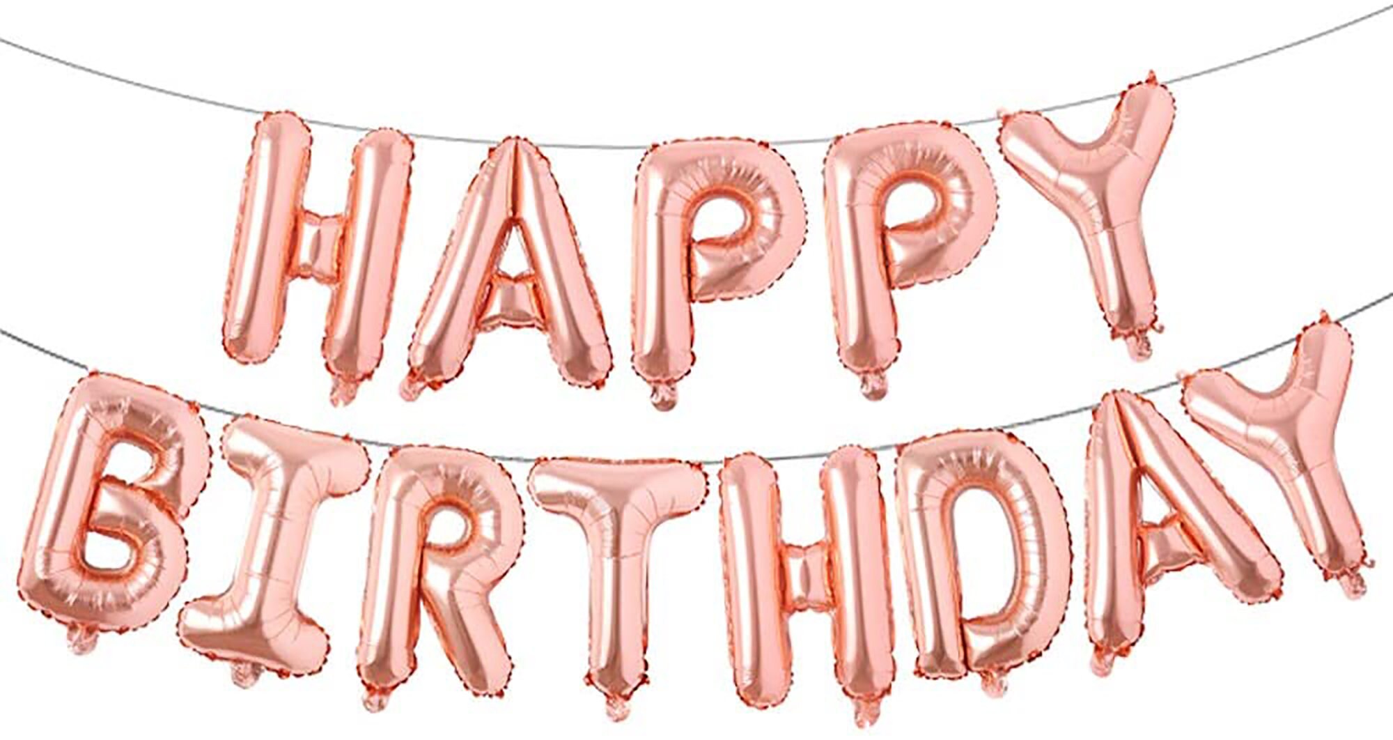 Rose Gold Happy Birthday Banner Rose Gold Birthday Garland - Etsy