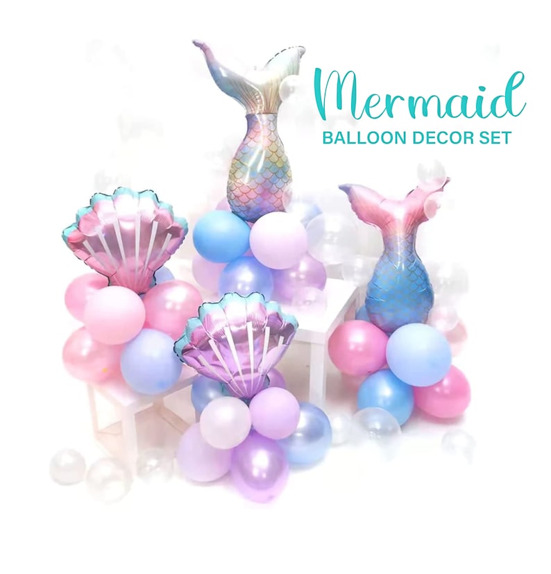 Mermaid Balloons, Little Mermaid, Mermaid Party Decoration, Mermaid ...