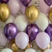 Purple and Gold Balloons, Purple Birthday Decoration, Purple Baby ...