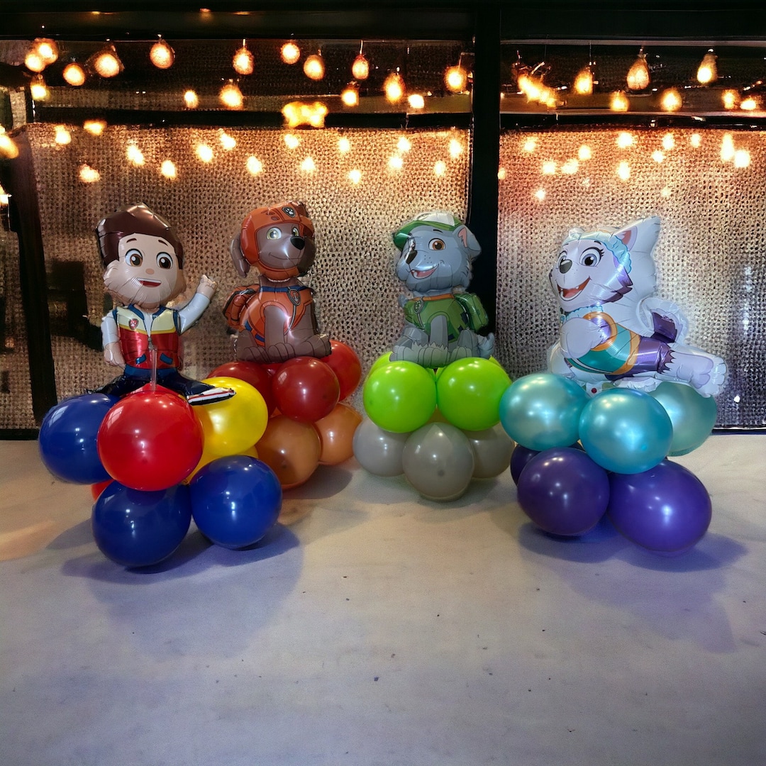 Paw Patrol Balloon, Paw Patrol Party Supplies, Paw Patrol Balloon Sculpture DIY, Paw Patrol ...