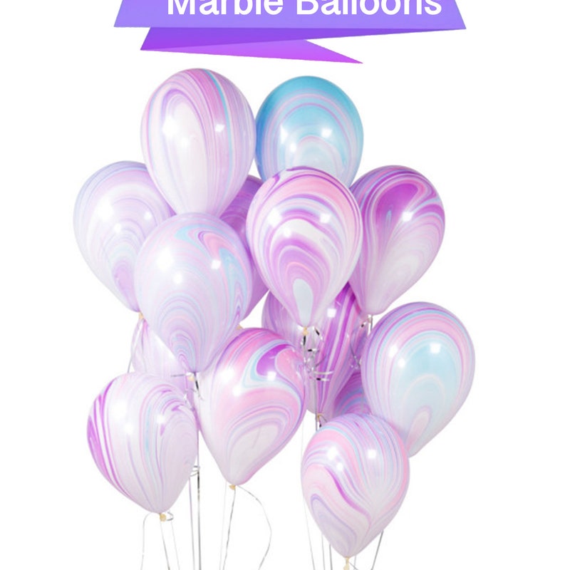 Marble Balloons - Etsy