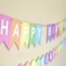 Rainbow Pastel Birthday Banner - Rainbow Garland, Rainbow Milestone ...