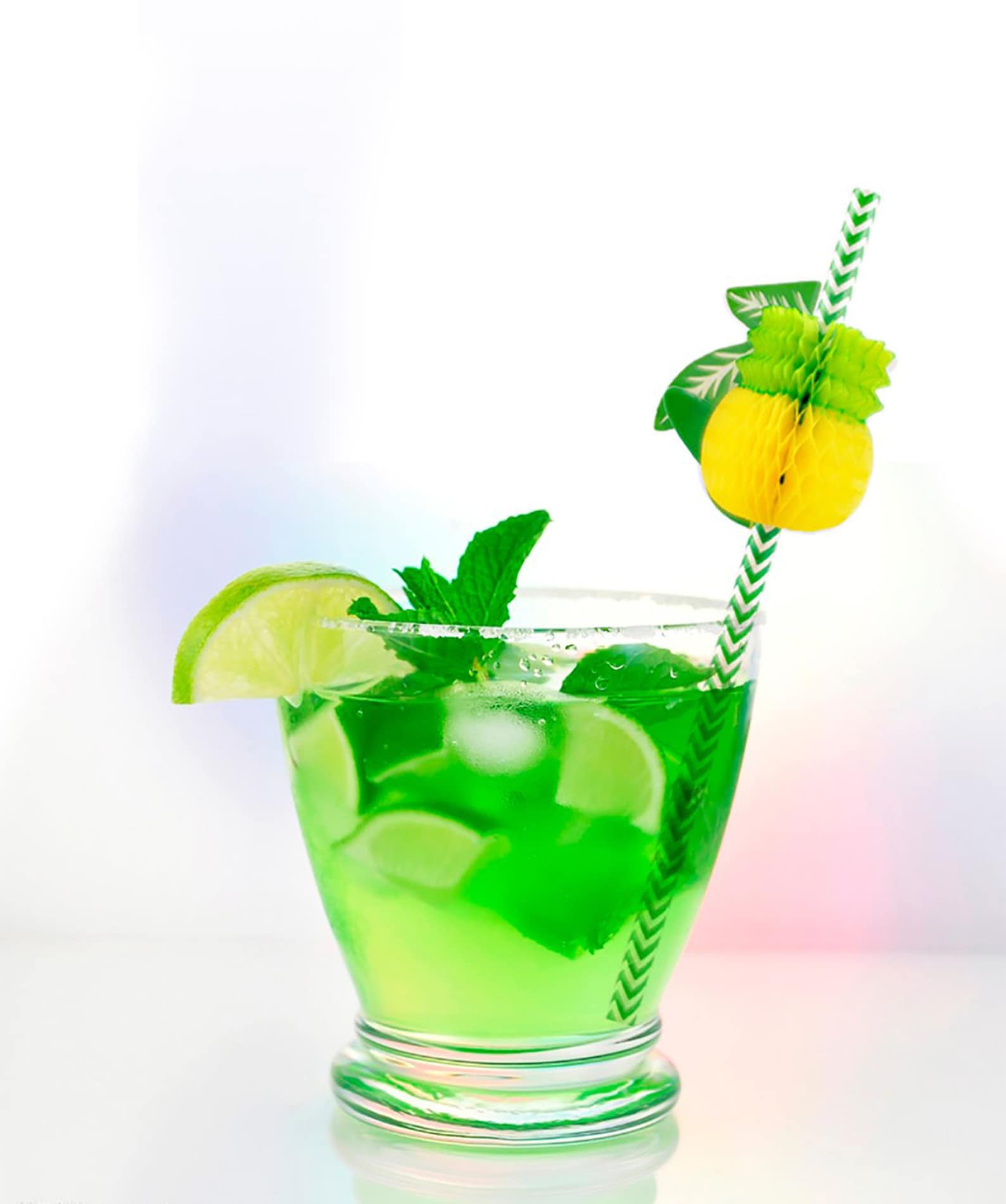 Pineapple Straws Luau Party Decor Tropical Straws Cocktail - Etsy