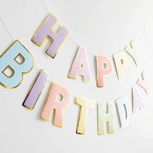 18inch Pastel Jumbo Balloon, Pastel Happy Birthday Banner, Pastel Paper ...