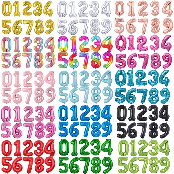 Small Number Balloon - Etsy